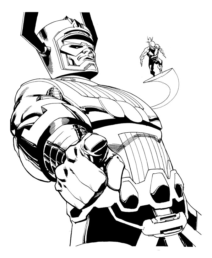 Robert Atkins Art: Galactus at a Doughnut shop