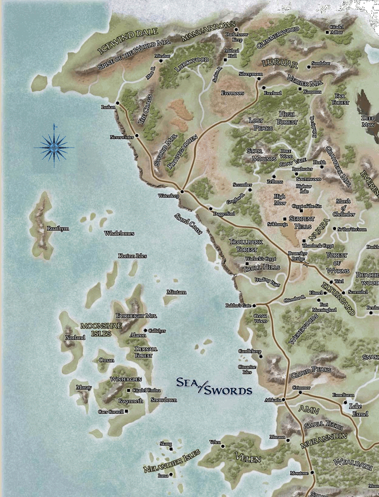 Avventure sulla costa della spada: Mappe