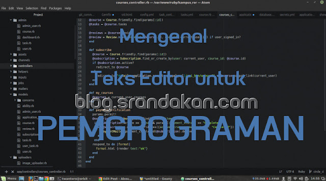 Mengenal Teks Editor untuk Pemograman - Coretanku