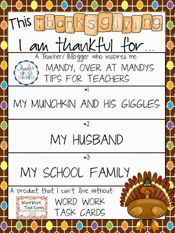 The Learning Center : I am Thankful For... A Linky Party!