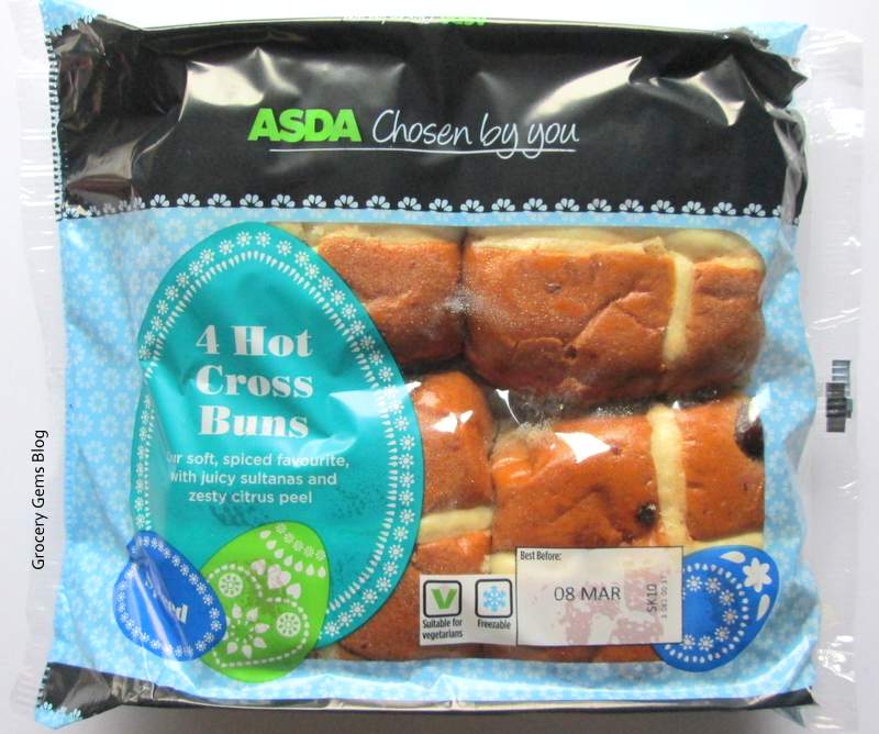 Grocery Gems: Asda White Choc & Raspberry Hot Cross Buns Review