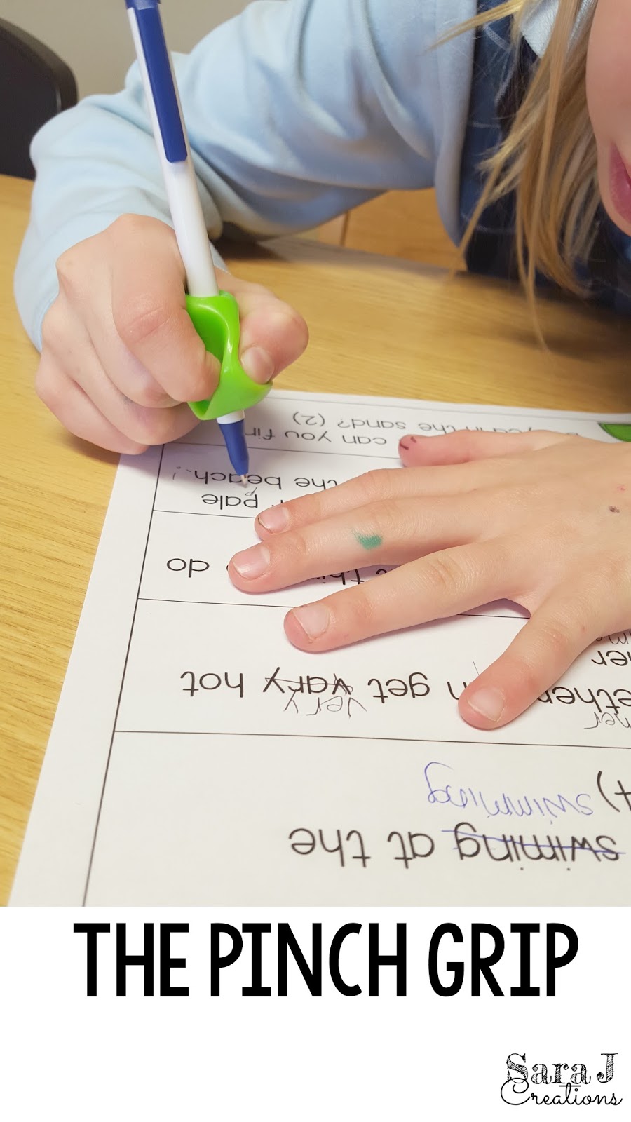 Correcting poor pencil grip | Sara J Creations
