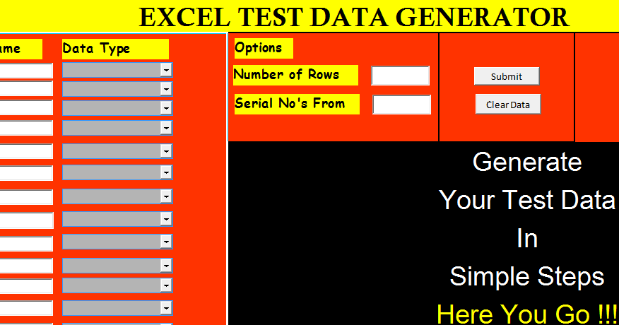 DataExert : Excel Test Data Generator: Generate Millions of Test Data ...