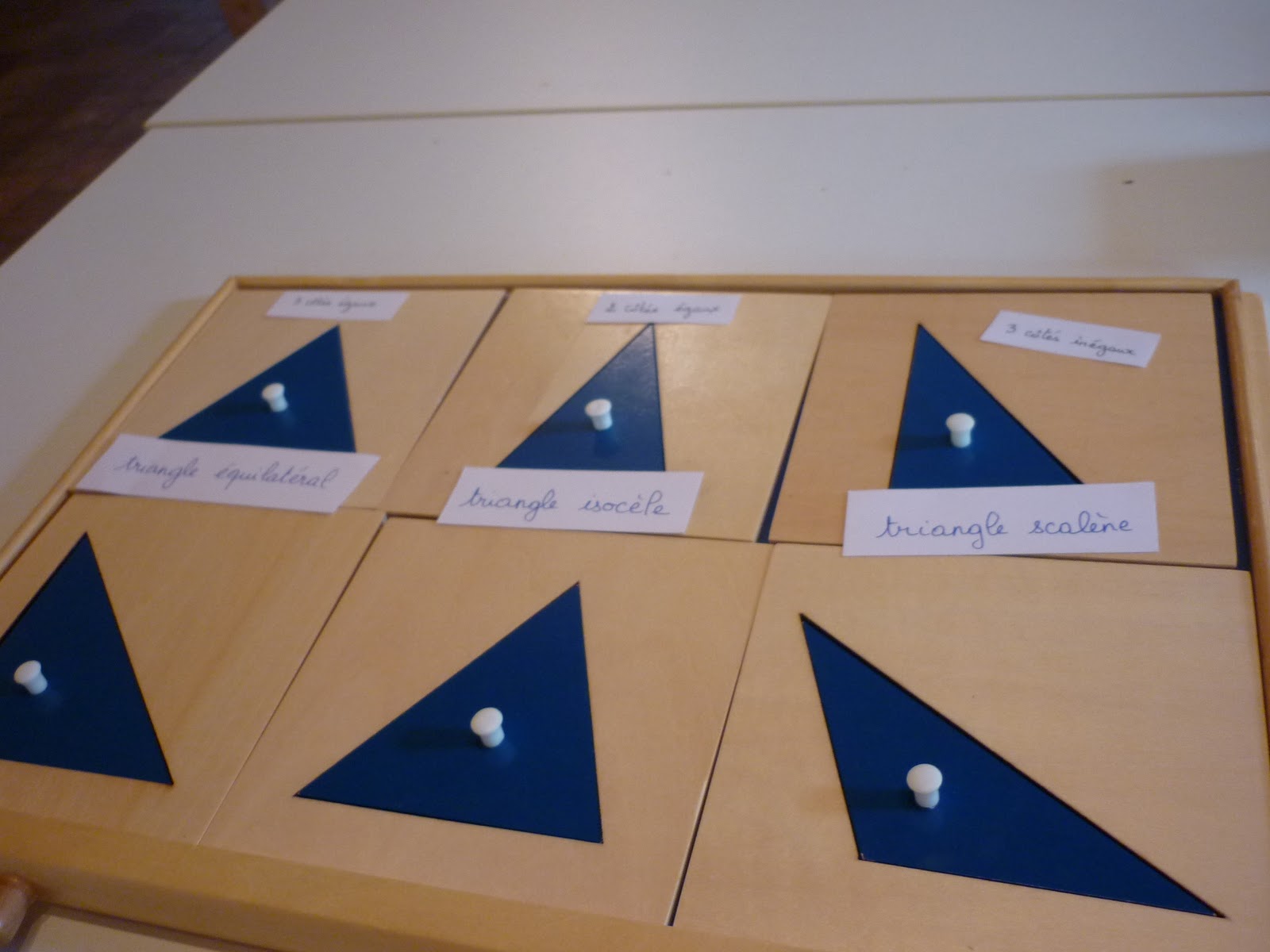 Montessori avec les 6-12 ans: Géométrie: les triangles I