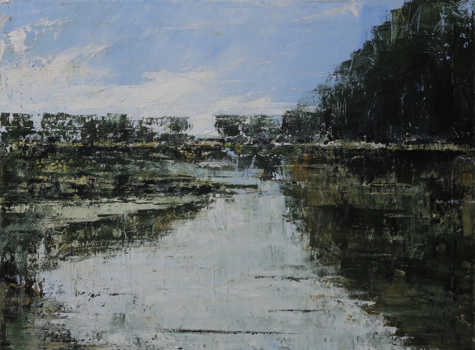 John Wilson Fine Art: "Bayou" Original Impressionistic Oil Landscape ...