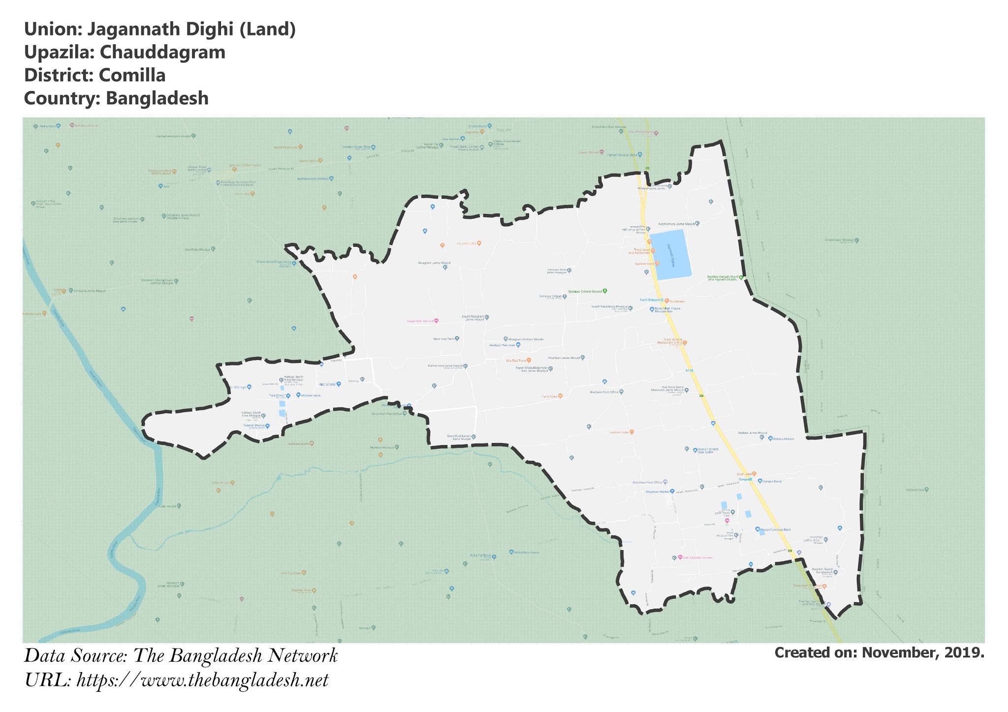 Jagannath Dighi Union, Comilla