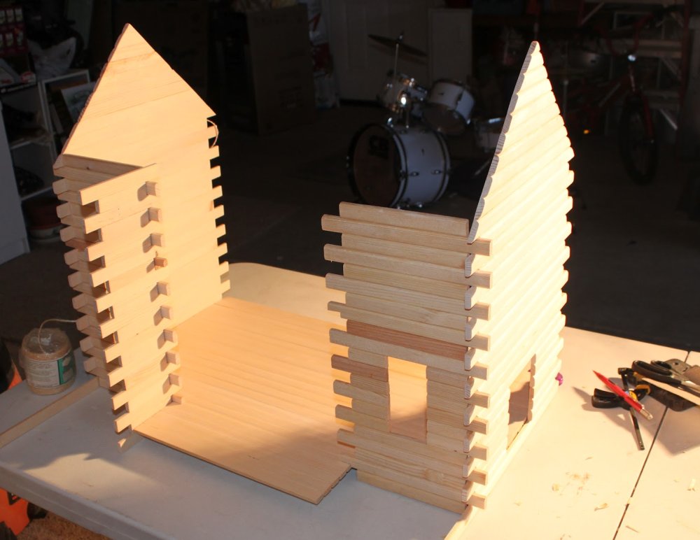 Jenny's Miniatures: Log Fort Assembly Part 1