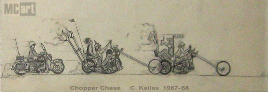 MC Art/Motorcycle Art: Old Chopper Drawings