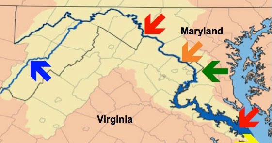 Potomac River On Map Of Us - United States Map
