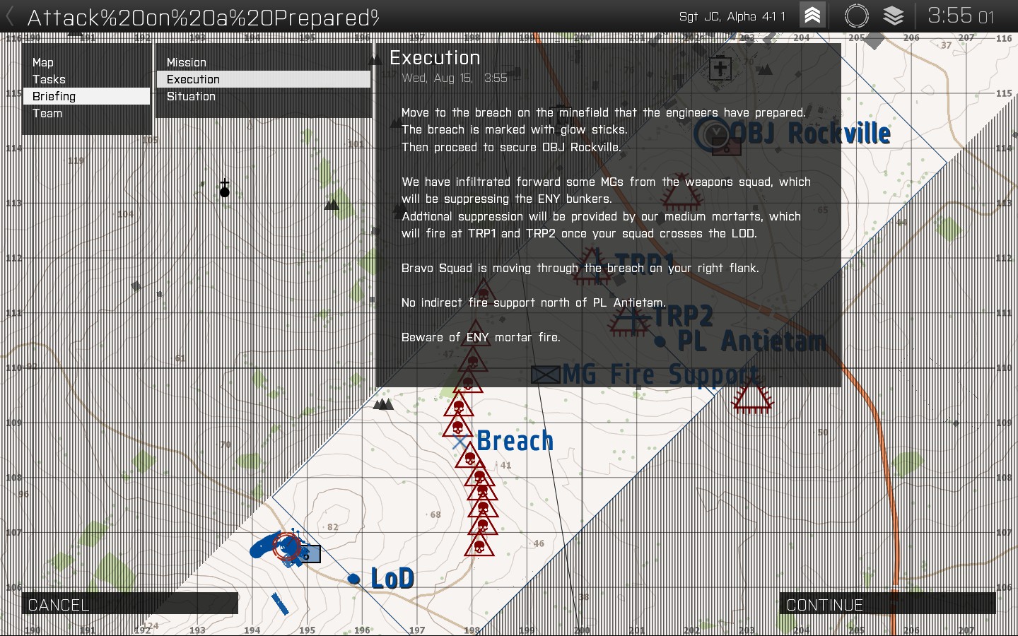 Real and Simulated Wars: ArmA 3 - Attack on a Prepared Position - Briefing