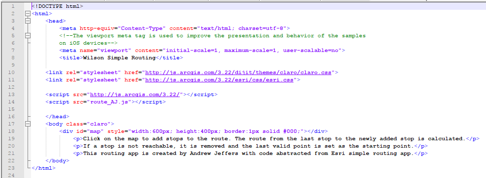 Geography 455: Web GIS: Web GIS Lab 5: ArcGIS API for JavaScript 1
