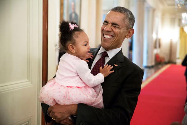 Adorable photos of Pres. Obama goofing around with little children