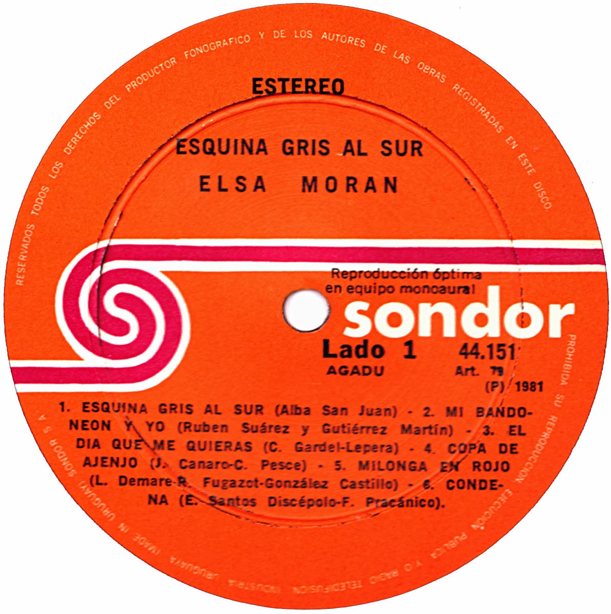 La nova Botica del Aleman.: Tango - Elsa Moran - Esquina gris al sur