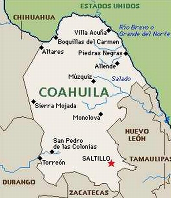 Coahuila Mapa