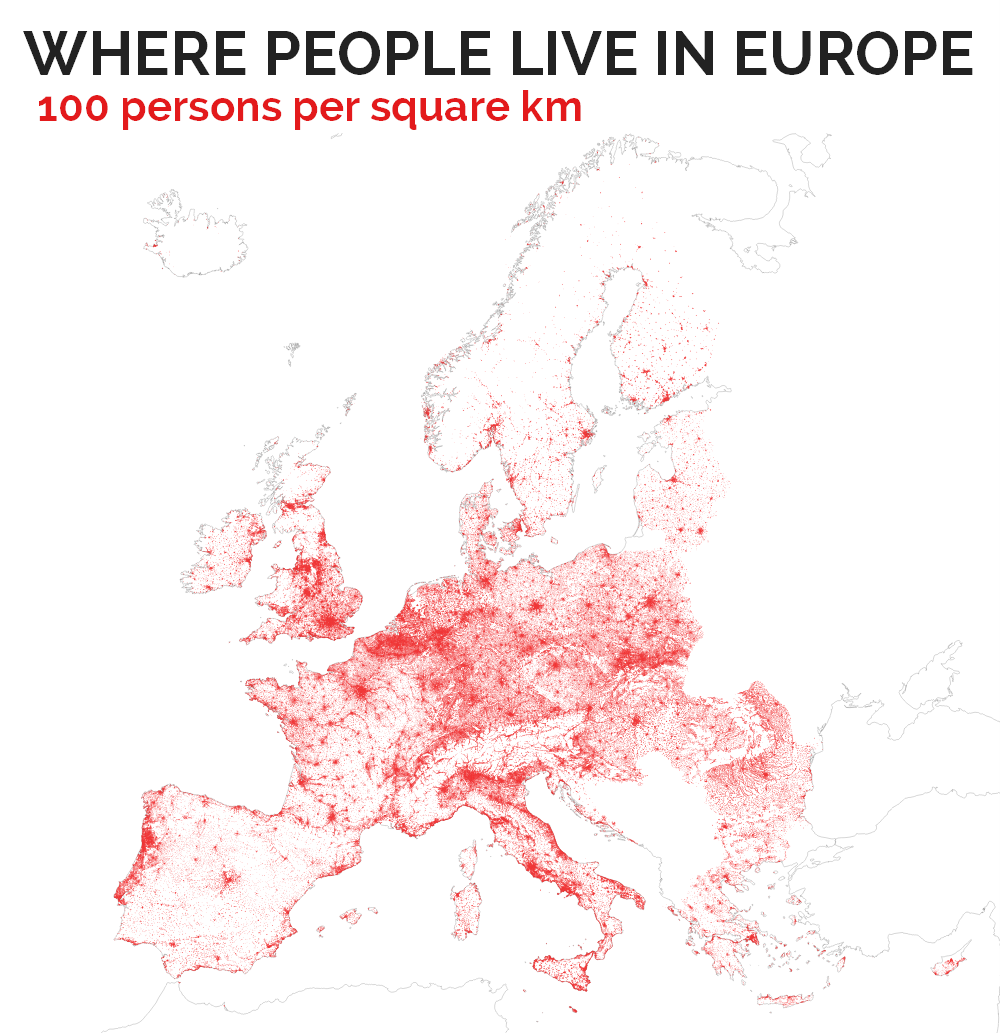 Stats, Maps n Pix: Population Density in Europe