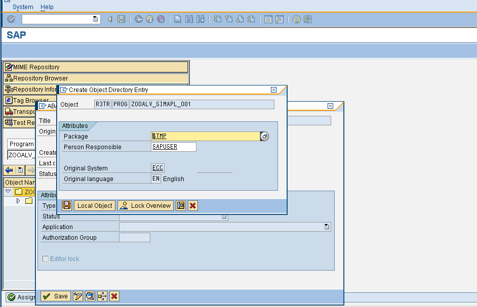 SAP TECH: Basic OO-ALV Report ( SE80 )