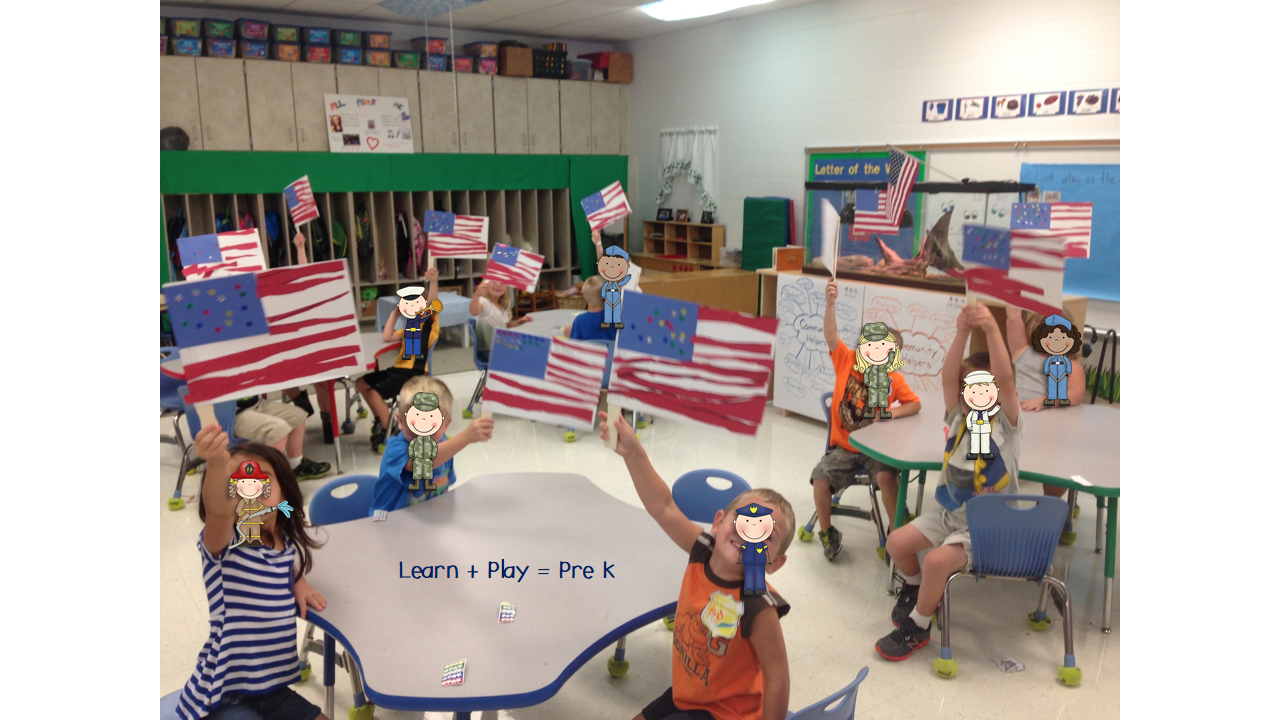 Learn + Play = Pre K: Patriot's Day