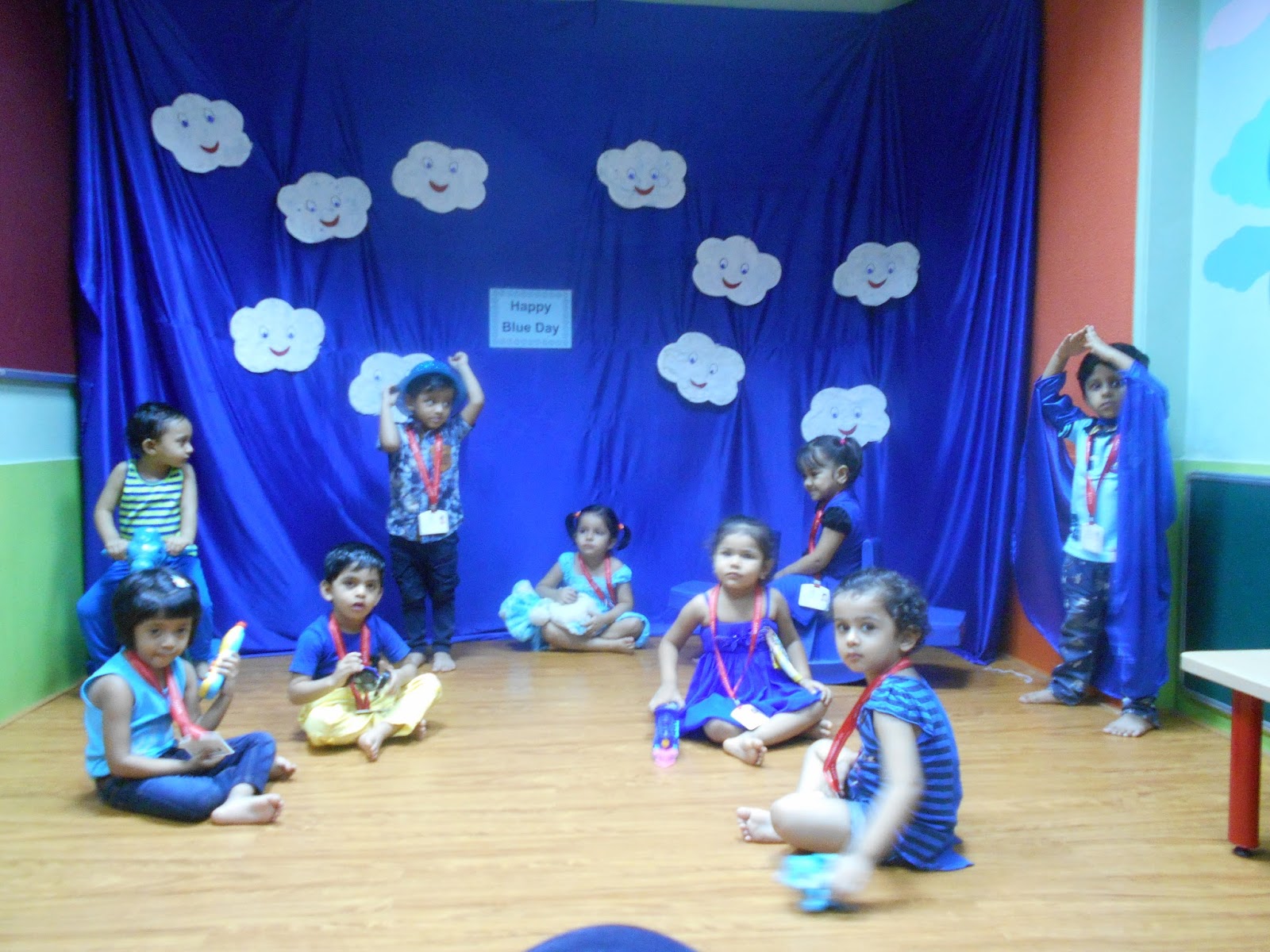 On the top of the World...: Blue Day celebration by Nursery Section at ...