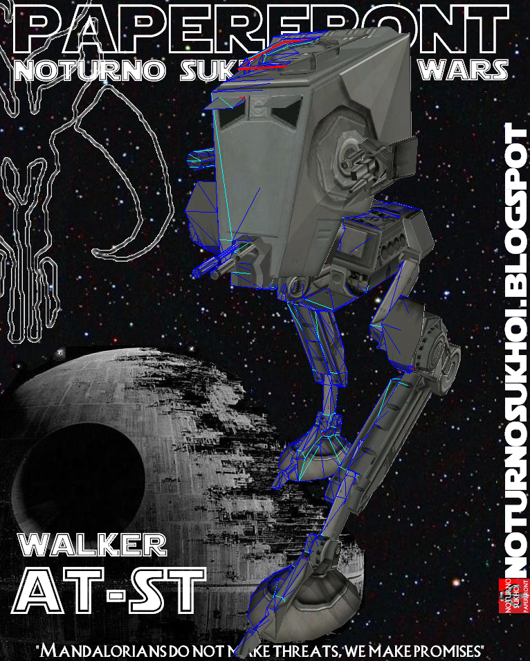 Star Wars - AT-ST Papercraft ~ Paperkraft.net - Free Papercraft, Paper ...