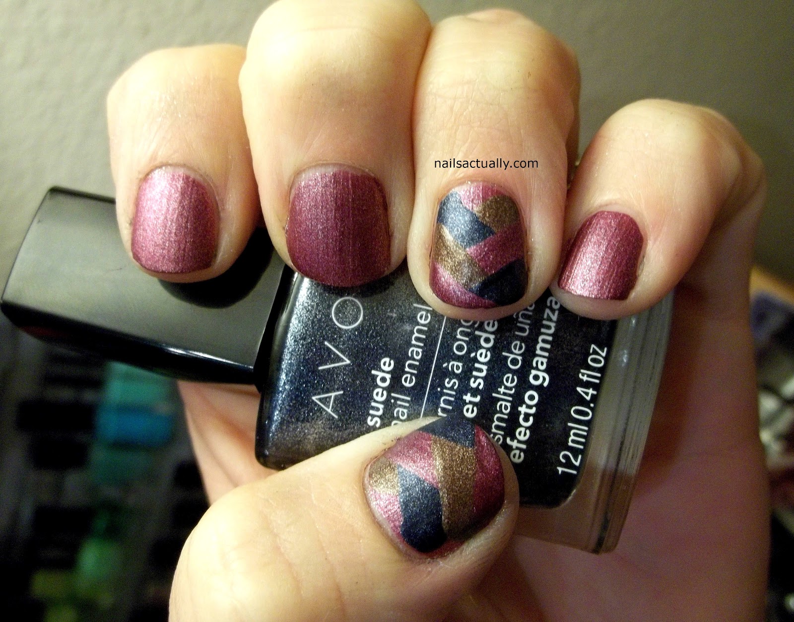 Nails Actually: Avon Suede Polishes and Suede Braid Nail Art