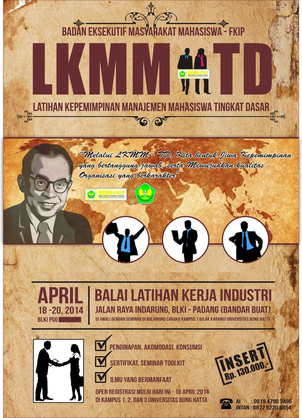 Brosur LKMM TD FKIP Universitas Bung Hatta - Bahril Ilmi Portfolio