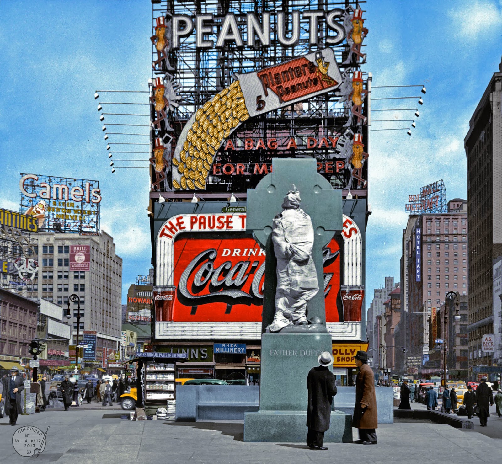 Time Square 1937, Father Duffy memorial