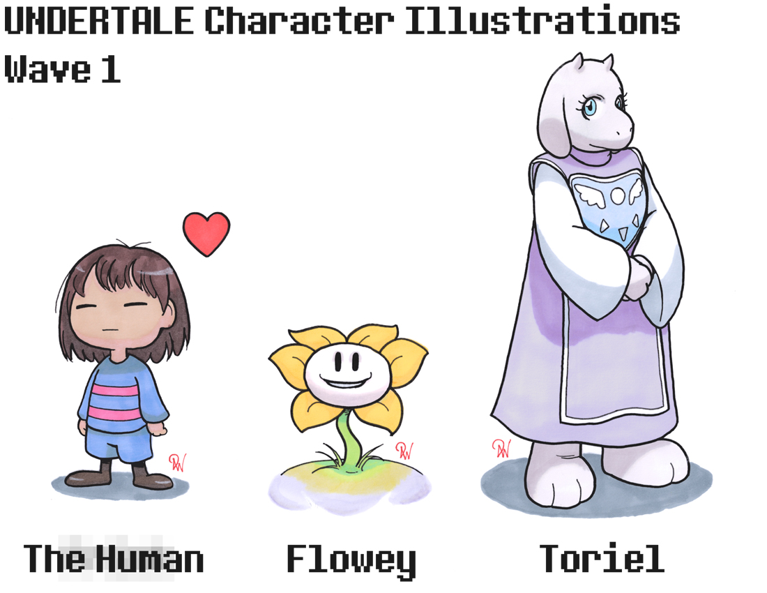 Studio OZKai: UNDERTALE Character Illustrations - Waves 1 + 2