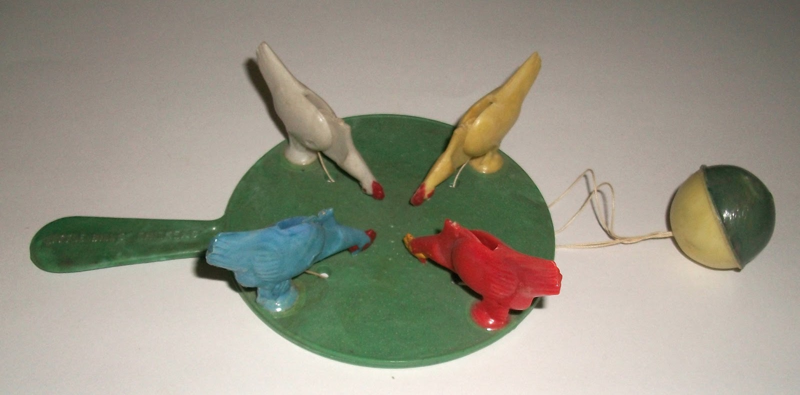 Dull Tool Dim Bulb: YARD BIRDS Clacking Pecking Wooden Chicken Toys ...