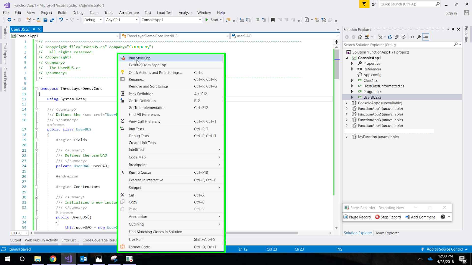 StyleCop Issues in C# Code - How to get rid of them real quick