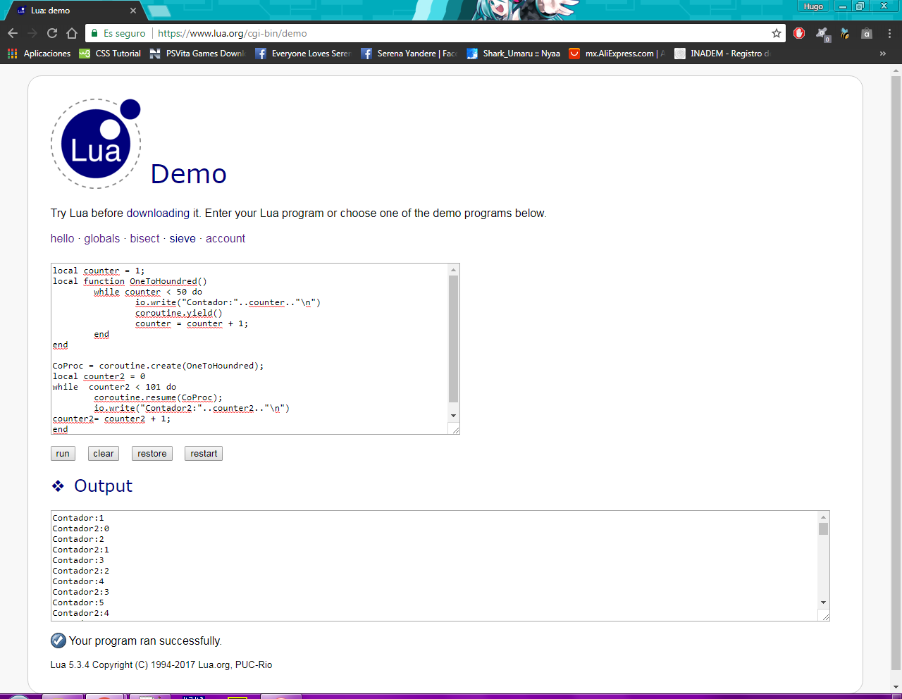 Vamos a programar #47 - Co-Rutinas en LUA. - Xwork's Blog