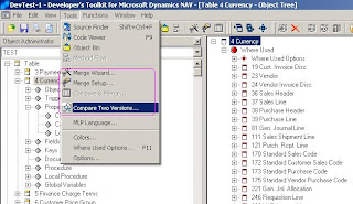 Compare Objects and Code Merging :: Developer Toolkit | Navision Planet