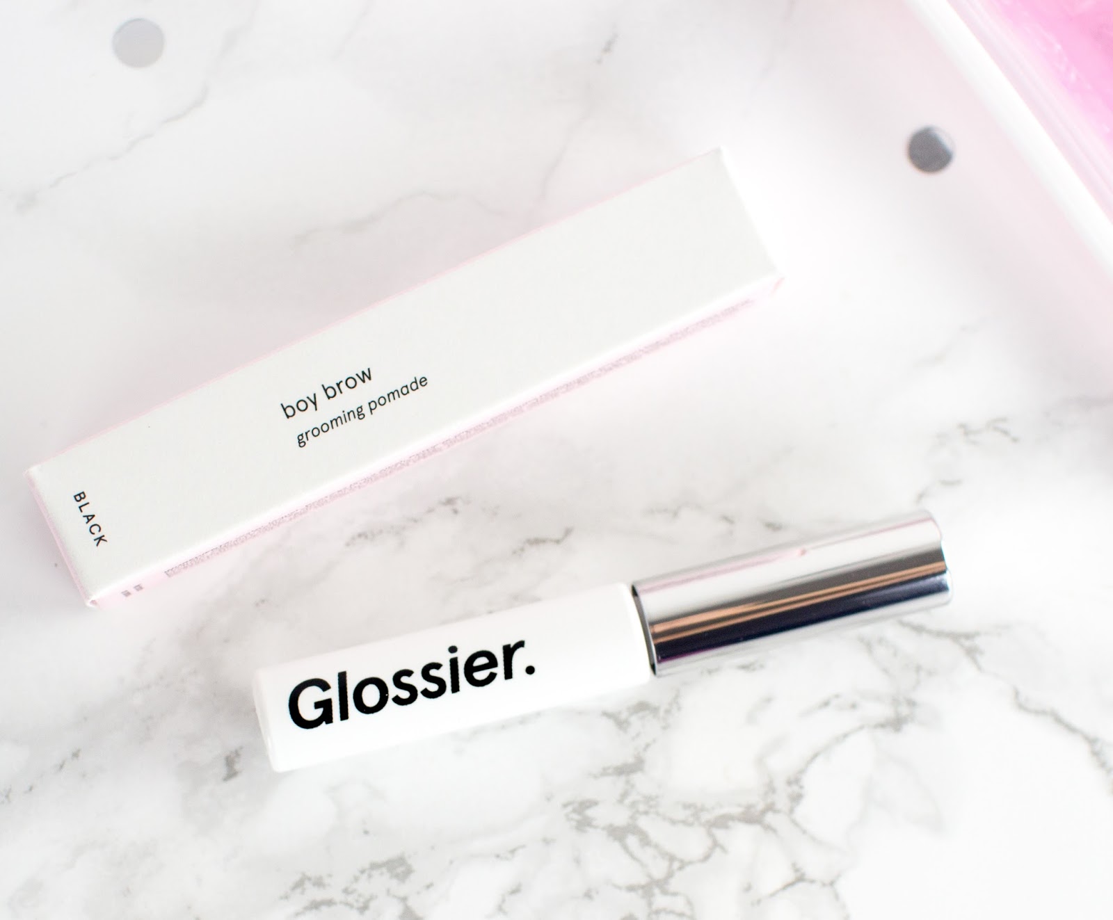 Glossier Boy Brow in Black - Review and Before/After - Portrait of Mai