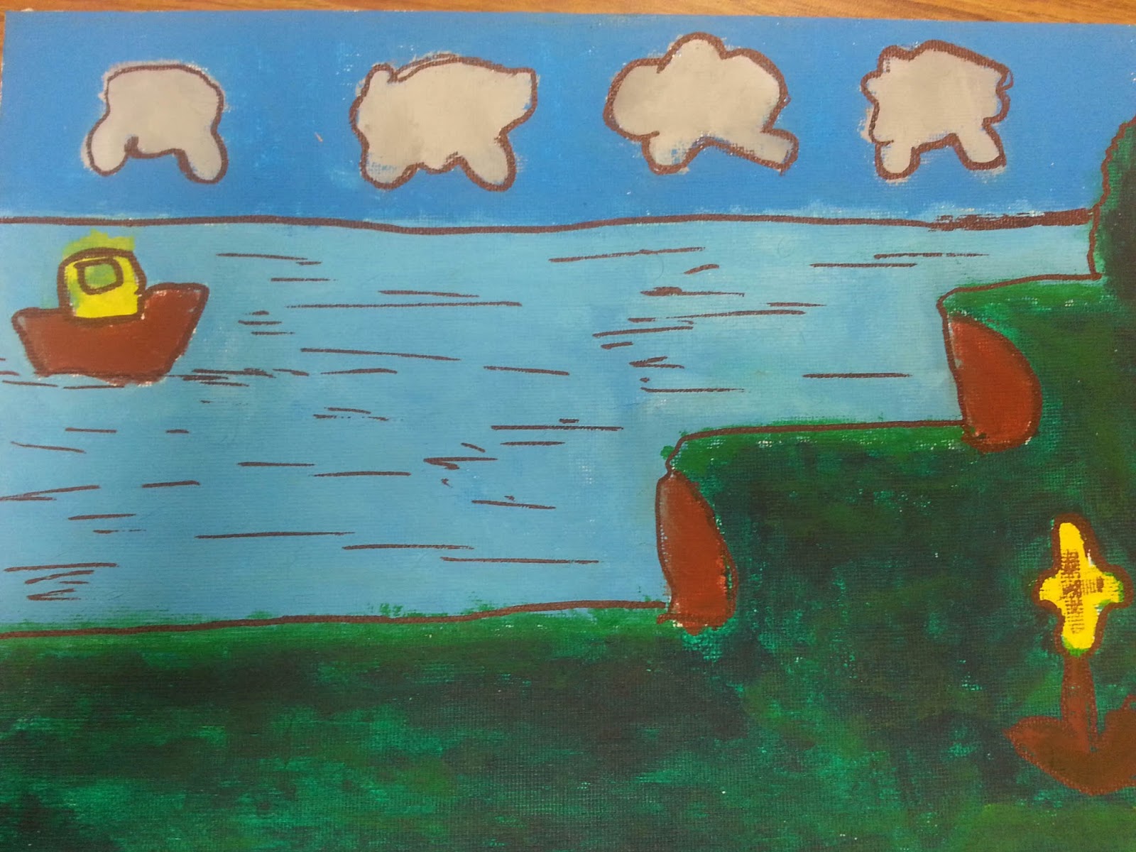 Tales from the Traveling Art Teacher!: Landscapes with 5th Grade ...