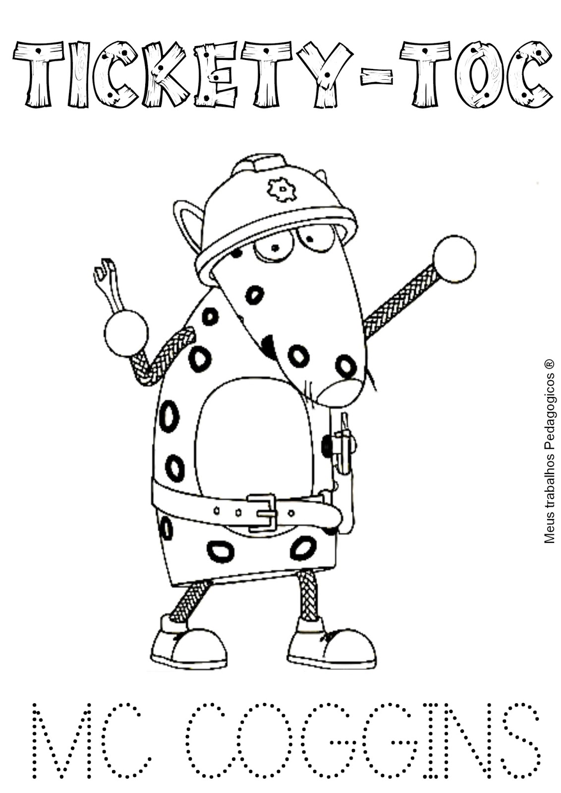 Tickety Toc Coloring Page Sketch Coloring Page