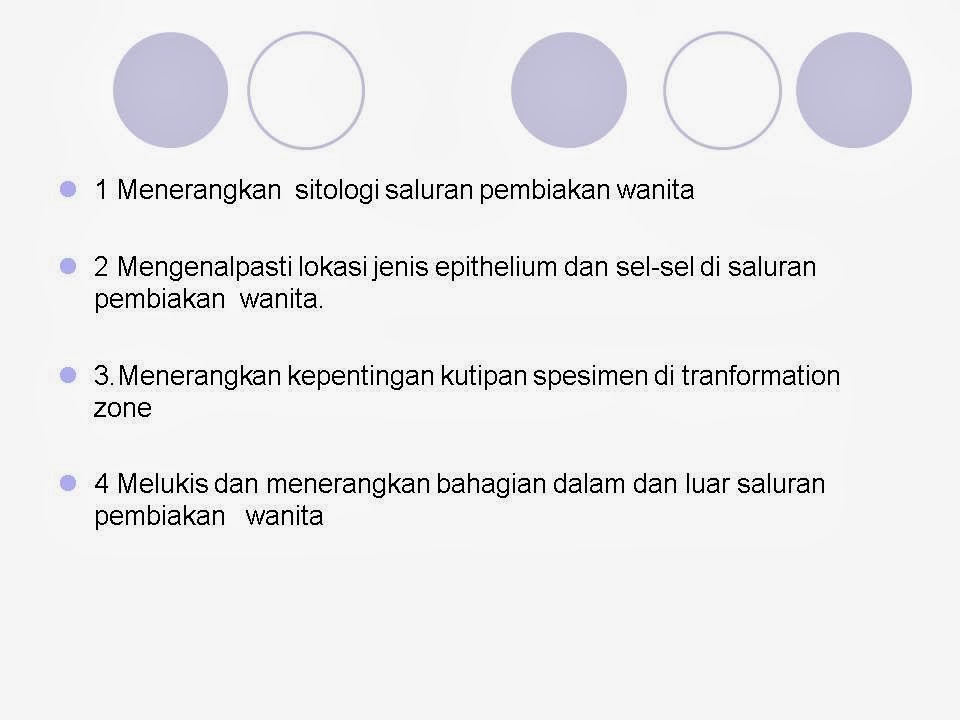 KTMP,KL NOTA: Sitologi saluran pembiakan wanita