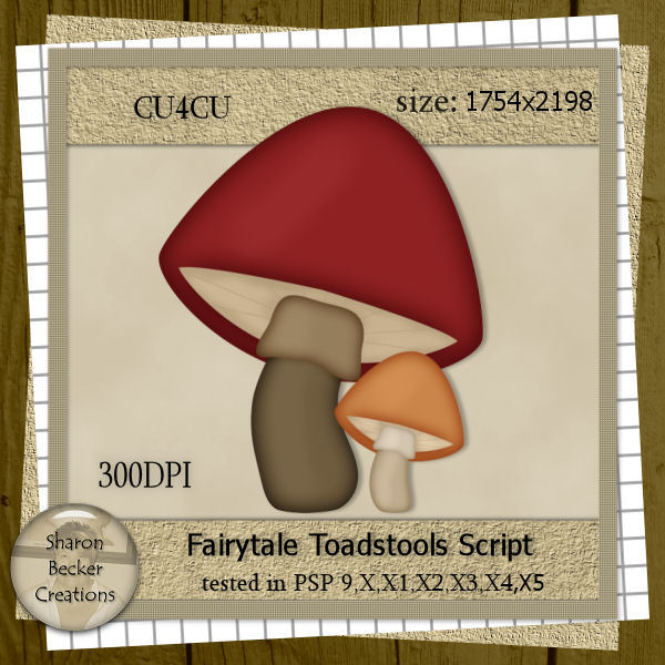 Sharon Becker Creations: Fairytale Toadstools Script&Template Freebie ...