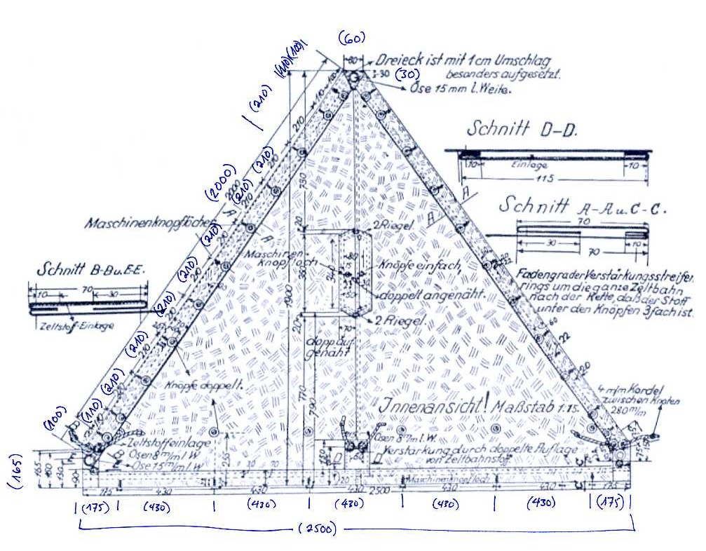 Kostka Domina: Zeltbahn tent for 1:56/28mm scale. Namiot z Zeltbahnów ...