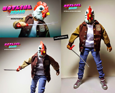 Hotline Miami 1/6 scale collectible "Jacket" figure on Kickstarter