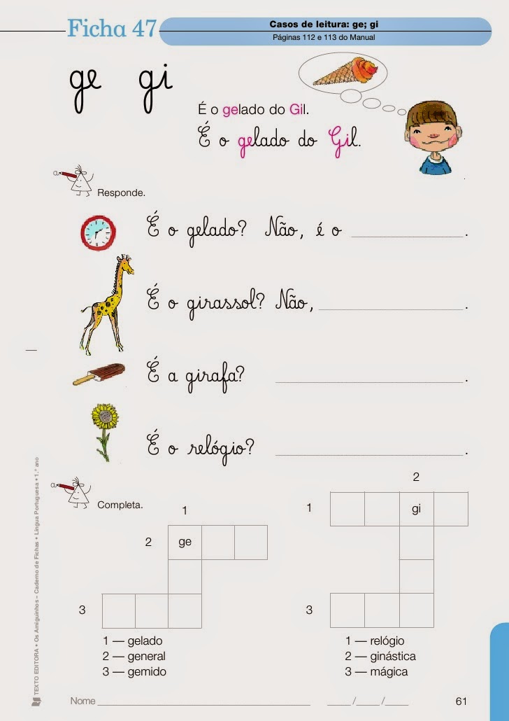 Crescer, aprender e sorrir! : caso de leitura: ge e gi