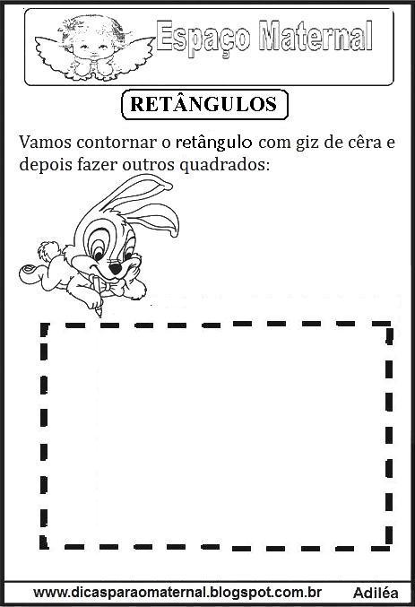 retângulo | Formas geometricas educação infantil, Atividades de ...
