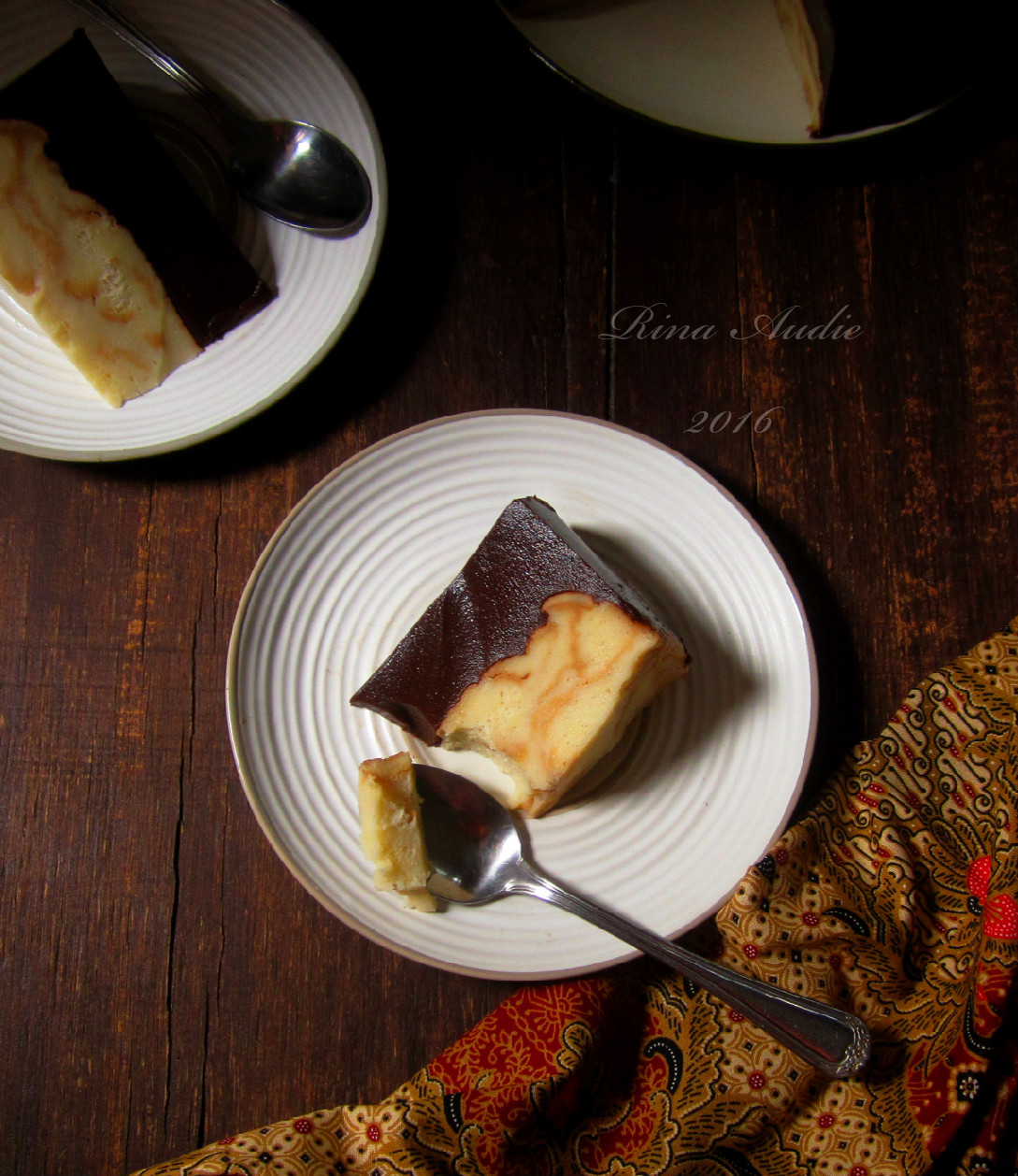 Puding Roti Kukus Lapis Agar Coklat - DapurManis