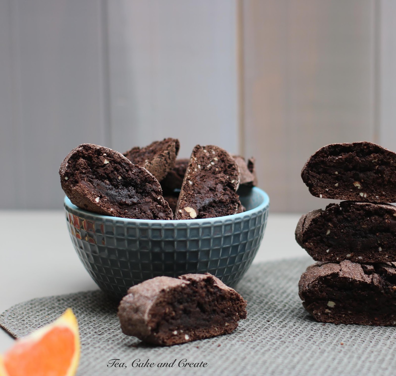 Tea, Cake & Create: Orange and Almond Dark Chocolate Biscotti