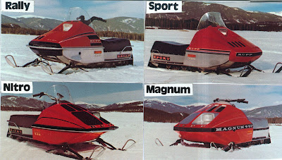 CLASSIC SNOWMOBILES OF THE PAST: 1976 RUPP SNOWMOBILE MODEL LINEUP