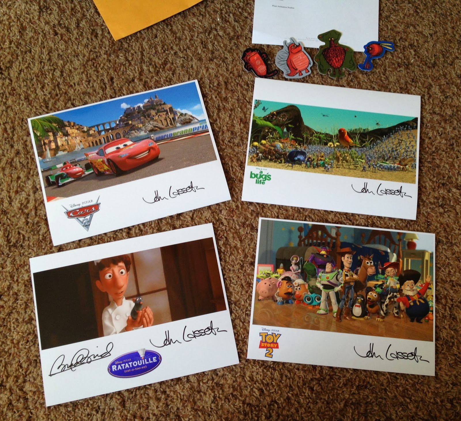 Dan the Pixar Fan: Pixar Collection: Art and Autographs From Pixar