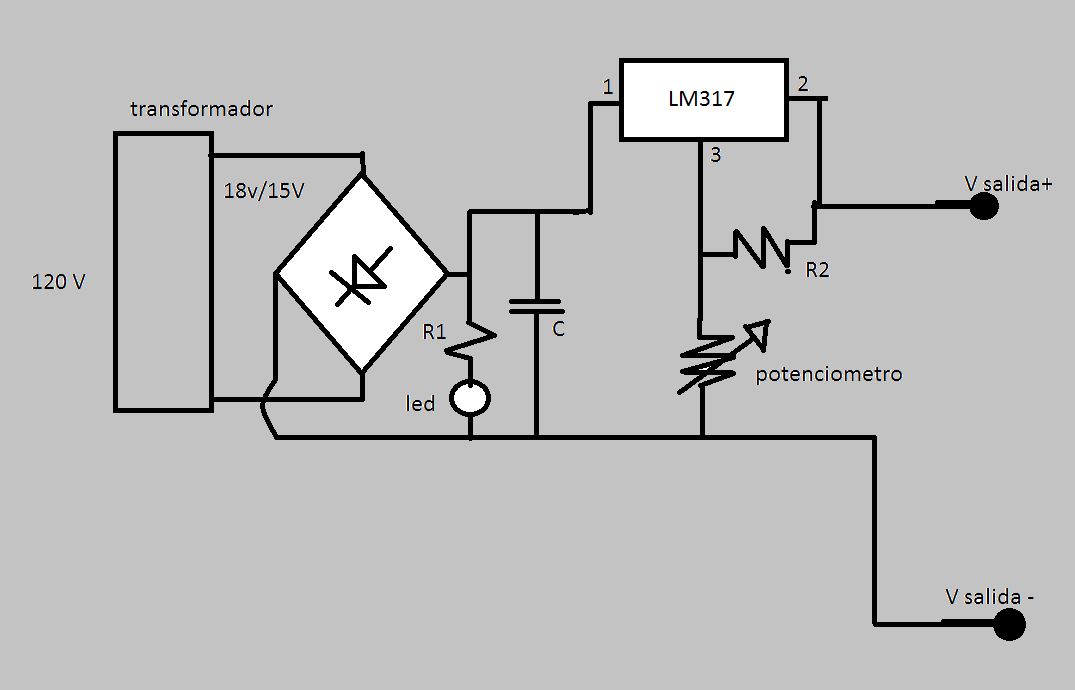 Diseño Digital: Fuente lineal de poder con integrado LM317