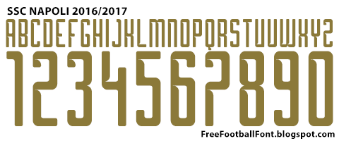 Free Football Fonts: SSC Napoli 2016/2017 Font