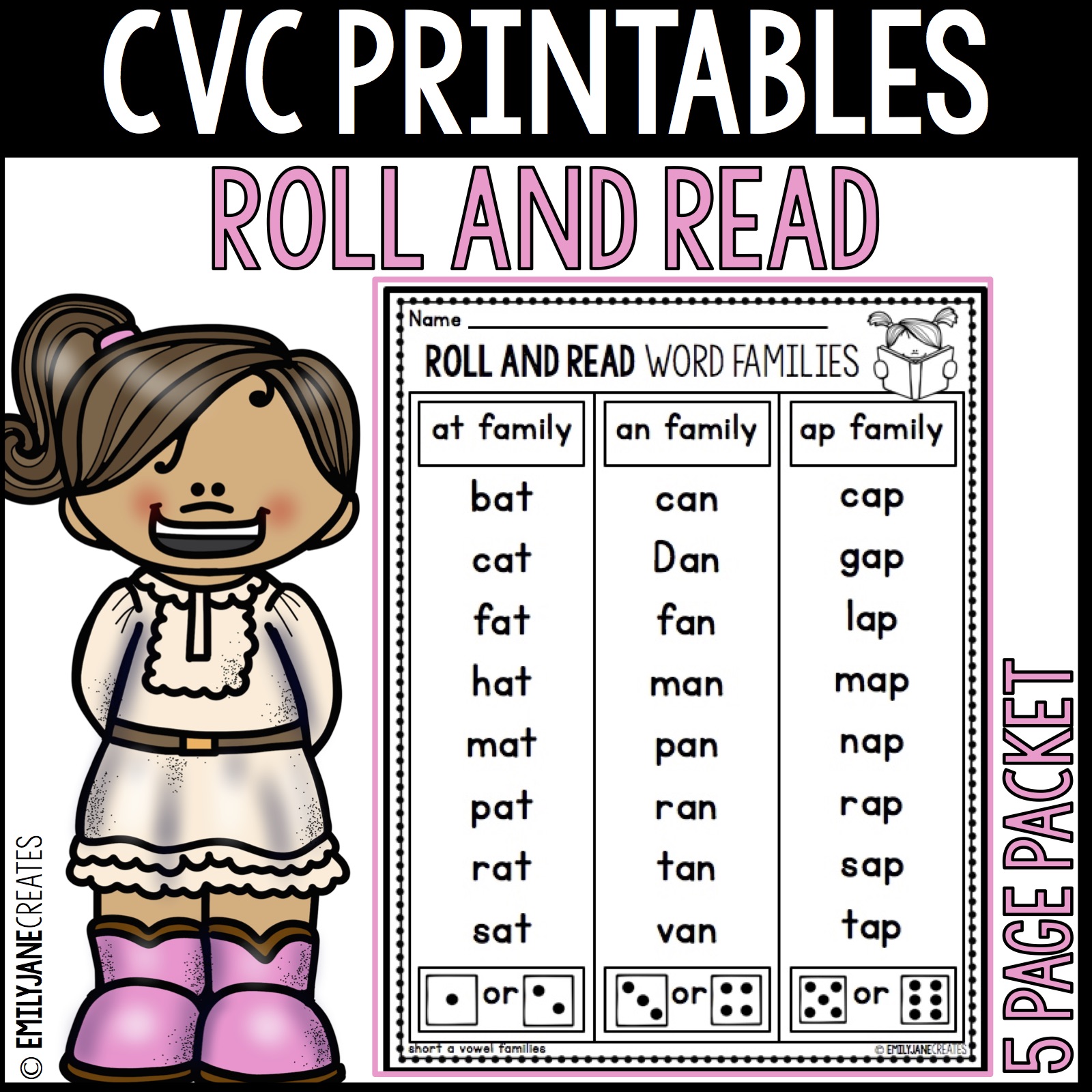 Emily Jane Creates: CVC PRINTABLES MEGA BUNDLE-12 PACKETS INCLUDED