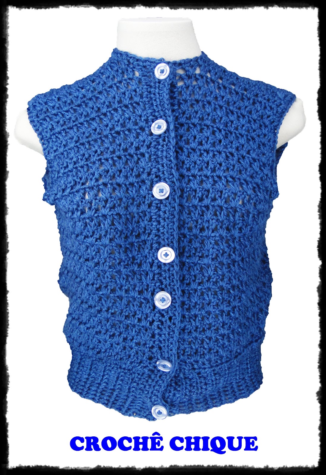 Crochê Chique: COLETE EM LÃ