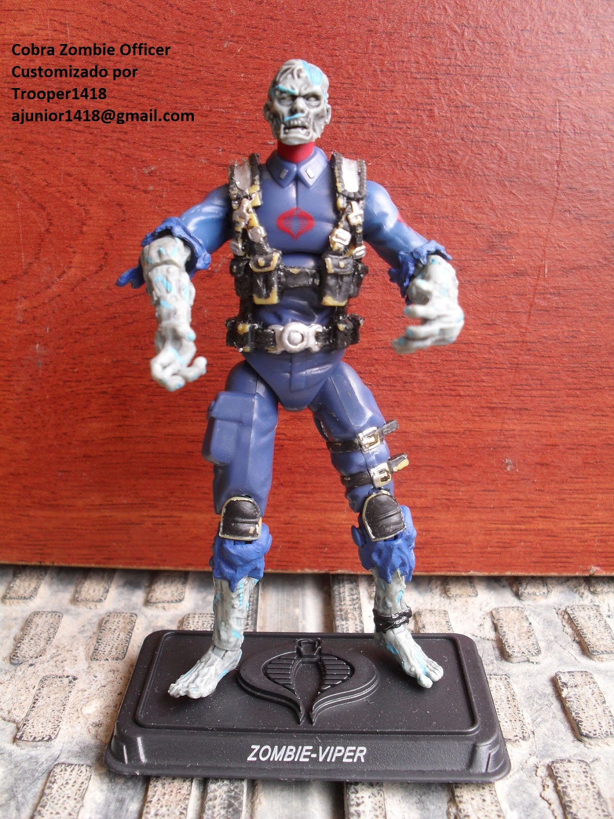 Gi joe Custom Action Figures: Cobra Zombie Officer