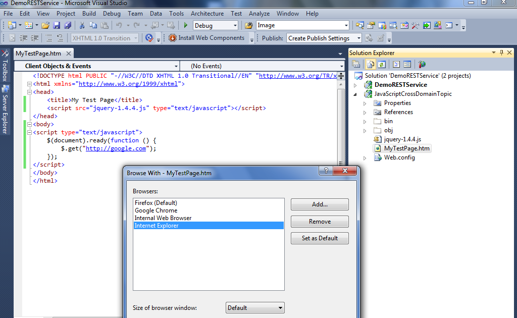 Jie Zhu: JavaScript Cross Domain Call